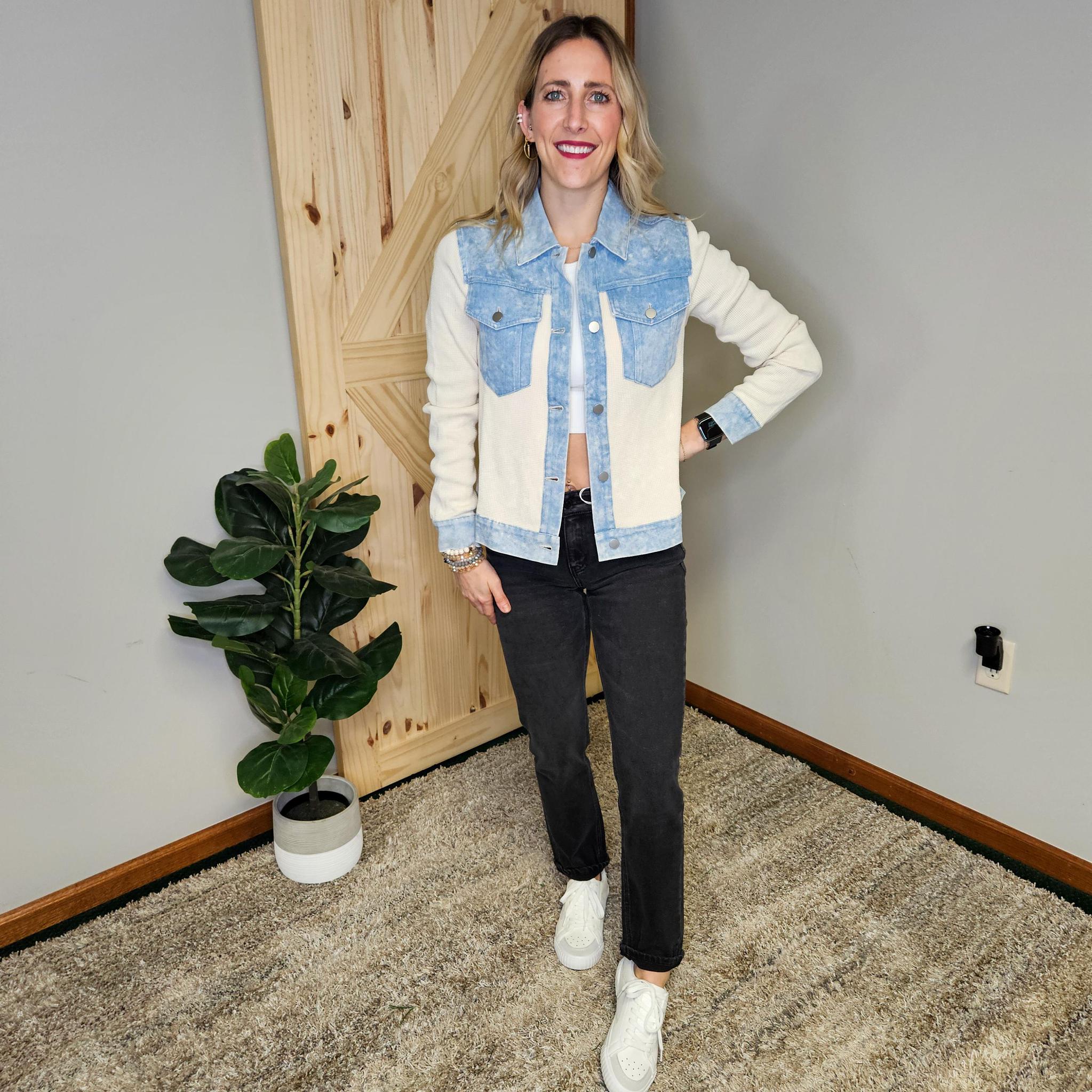 Mixed Media Denim Jacket – Vault Boutique